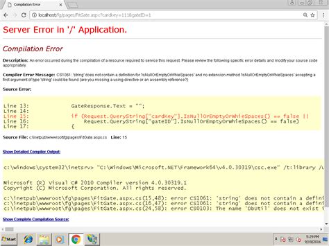 Class Trouble Deploying My App To An Iis 7 Server Stack