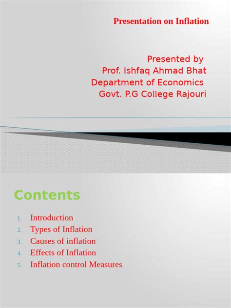Ishfaq Ahmed Bhat Pdf Inflation Economics