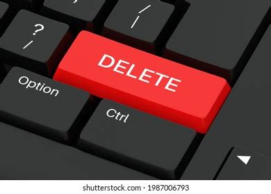 Red Delete Key On Black Keyboard Stock Illustration Shutterstock