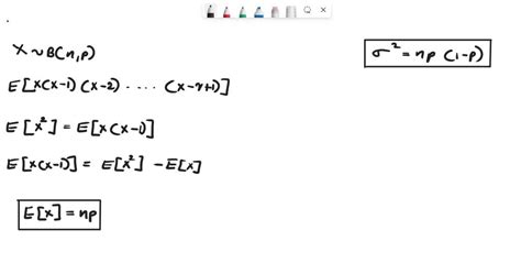 Solved For Binomial Random Variable X Calculate The Expectation The