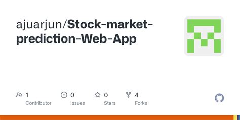 github ajuarjun stock market prediction web app
