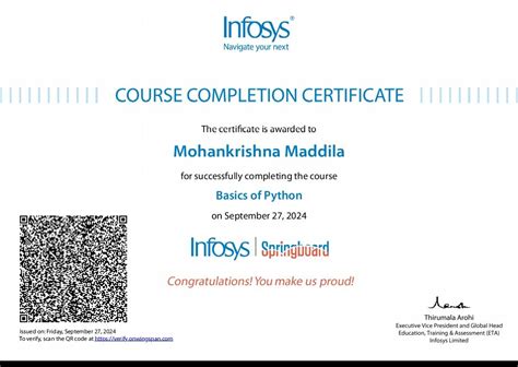 Maddila Mohankrishna On Linkedin Python Programming Techskills