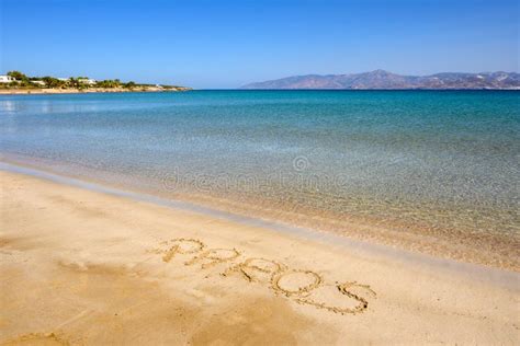 Santa Maria Beach Paros Island Cyclades Greece Stock Image Image