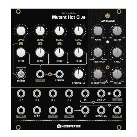 Hexinverter Mutant Hot Glue Channel Mixer Module With Reverb UK