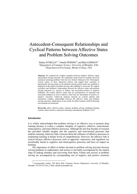 Pdf Antecedent Consequent Relationships And Cyclical Patterns Between