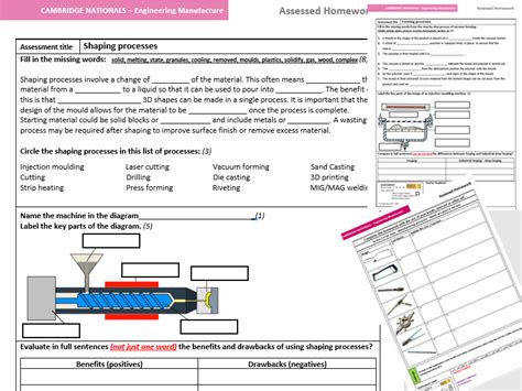 Engineering Homework Sheets Teaching Resources