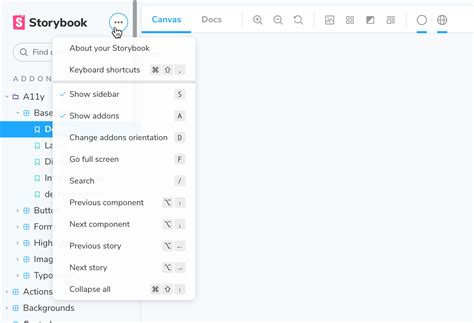 Add Documentation For Keyboard Shortcuts · Issue 13409 · Storybookjsstorybook · Github