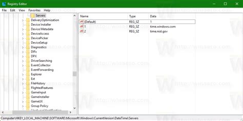 Configure Internet Time Ntp Options In Windows 10