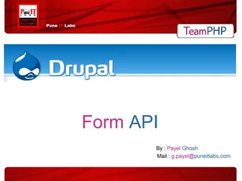 Drupal Form Api Ppt