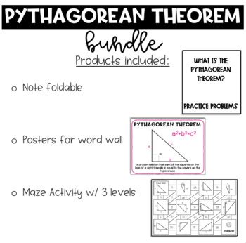 Pythagorean Theorem Bundle By Maestra Novoa Teachers Pay Teachers