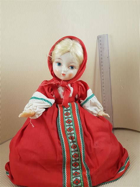 Vintage Russian Doll Collectible Folklore Doll National Etsy