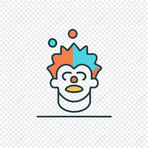 광대 머리 아이콘 라인 개요스케치미니멀리즘우수이 Png 일러스트 무료 다운로드 Lovepik