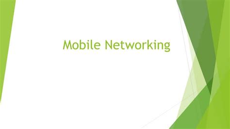 Mobile Communication Mobile Networkingpptx