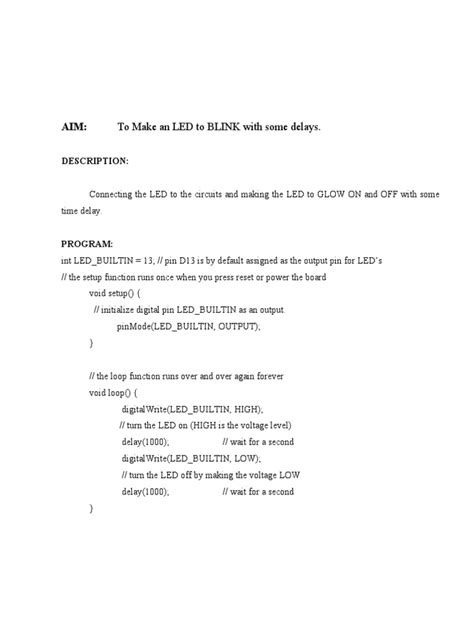 Iot Lab Record Pdf Arduino Light Emitting Diode
