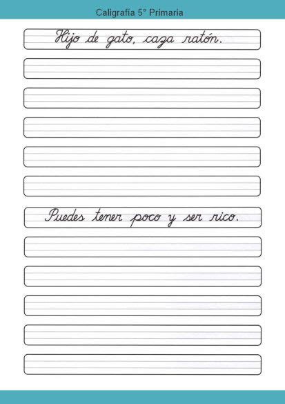 Cuaderno De CaligrafÍa 5° Primaria