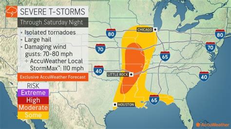 Threat Of Severe Thunderstorms To Return To Nations Midsection Into The Weekend