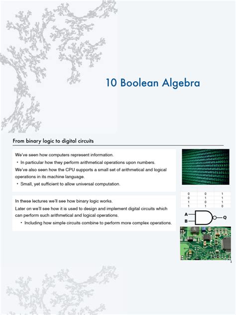 10 Boolean Algebra Pdf Boolean Algebra Teaching Mathematics