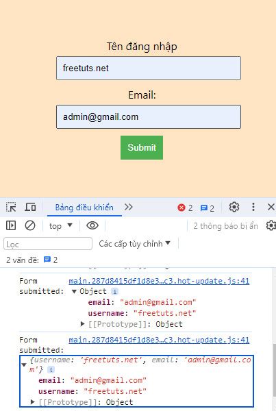 Tạo Một Component Formsubmission Trong Reactjs
