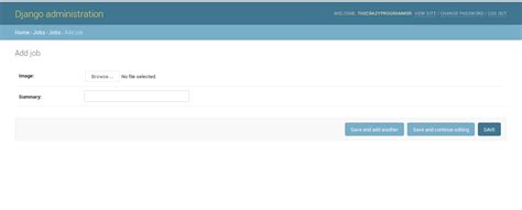 django admin interface