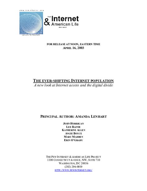 Pdf The Ever Shifting Internet Population