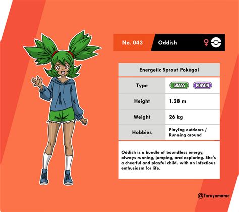 Oddish No 0043 By Taruyamame On Deviantart