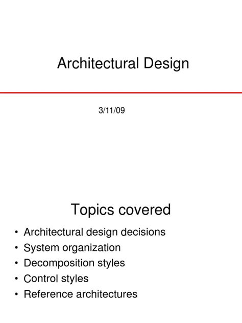 architectural design pdf software architecture component based