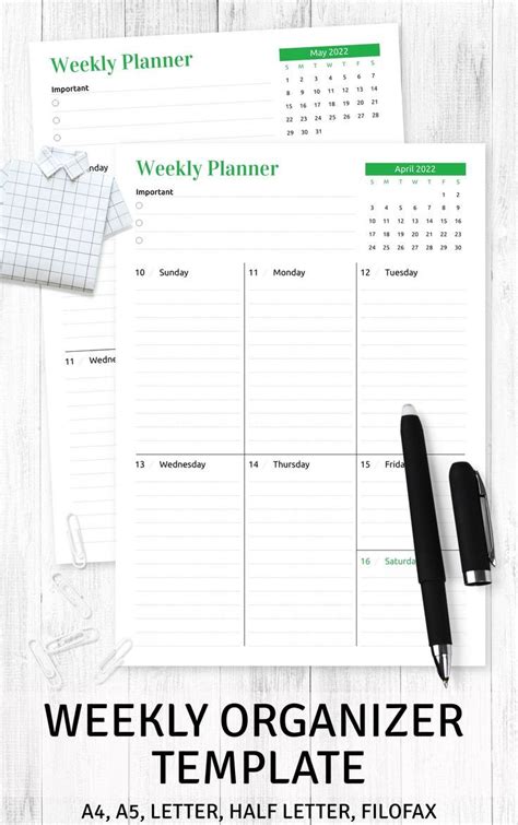 Pin On Weekly Planner
