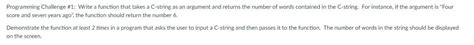 Solved Programming Challenge Write A Function That Takes Chegg