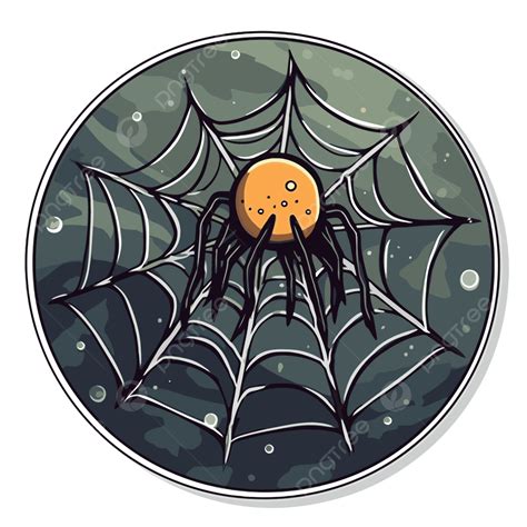 거미가 있는 원형 거미줄이 스티커 일러스트 벡터 스티커 일러스트 벡터 일러스트 원형 일러스트 Png 일러스트 및 벡터 에 대한 무료 다운로드 Pngtree
