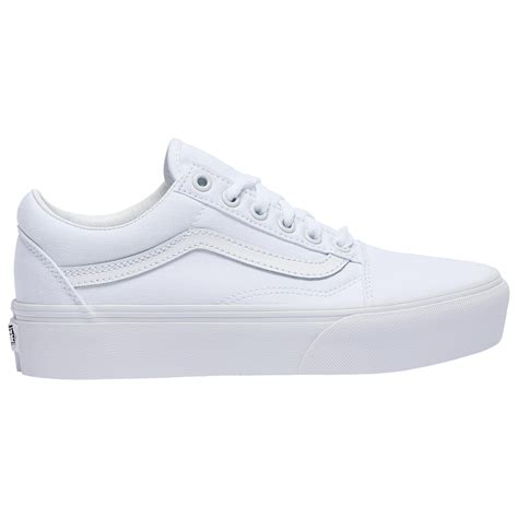 Vans Canvas Old Skool Platform In White Save 17 Lyst
