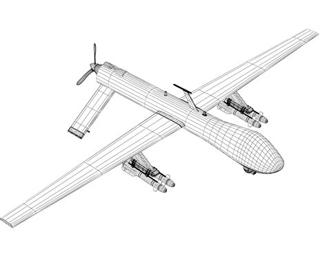 Predator Drone Drawing
