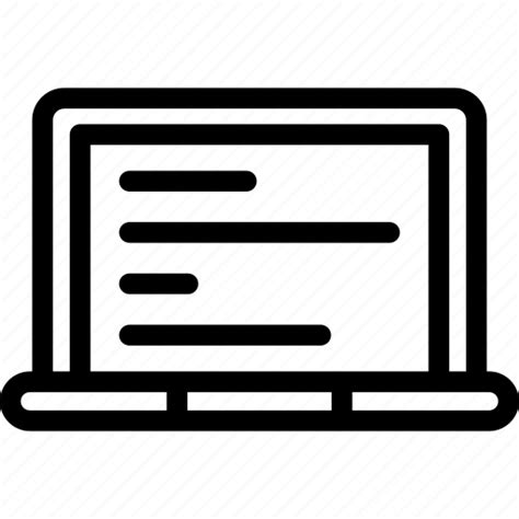 Laptop Scipt Write Computer Icon Download On Iconfinder