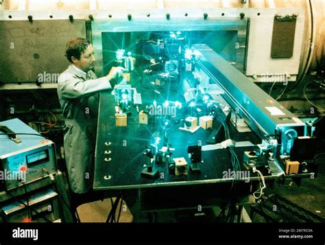A Technician At The Arnold Engineering Development Center Adjusts The