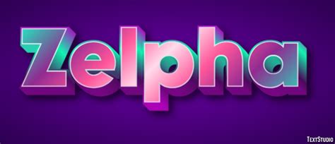 Zelpha Text Effect And Logo Design Name