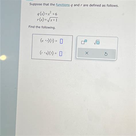solved suppose that the functions q ﻿and r ﻿are defined as