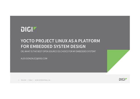 Yocto Project Linux As A Platform For Embedded System Design PPT