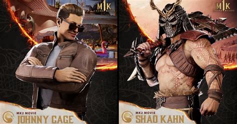 Mortal Kombat 2 Movie Skins For Johnny Cage Scorpion Shao Kahn And