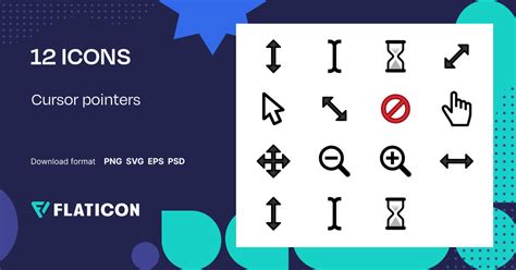 Cursor Pointers Icon Pack 12 SVG Icons