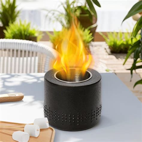Tabletop Fire Pit Portable Table Top Fire Pit Mini Black Ceramic Fire