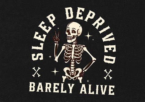 Sleep Deprived Barely Alive T Shirt Graphic By Amazondesign · Creative