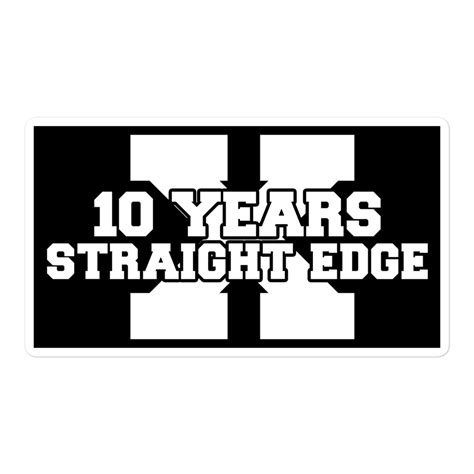 10 Years Straight Edge Sticker ️ Xd Up ️ Straight Edge Apparel ️ Get X
