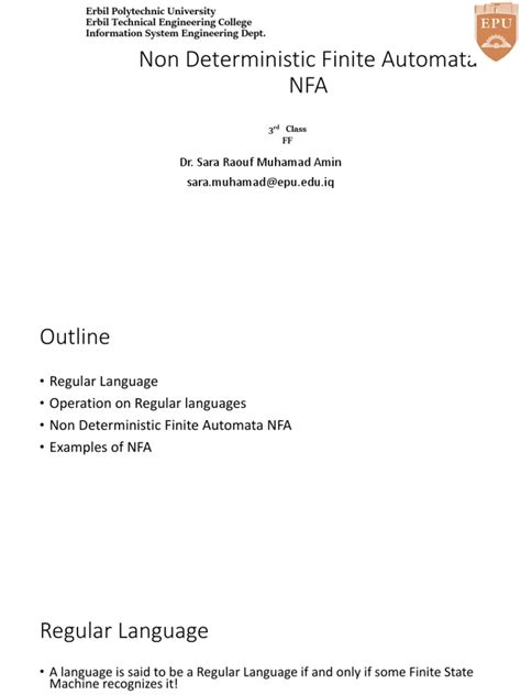 week 4 nfa pdf theory of computation discrete mathematics