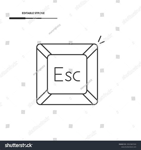 Esc Escape Keyboard Button Icon Vector Stock Vector Royalty Free