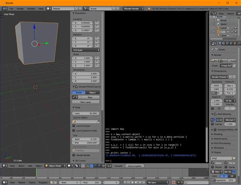 Python How To Get The Pivot Center Location Blender Stack Exchange