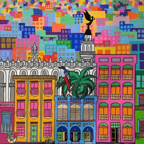 Havana By Evan Stuart Marshall Print On Canvas 30 X30 Ready To Hang