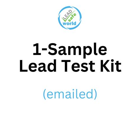 1 Sample Lead Testing Kit Emailed 66 Leadsafeworld