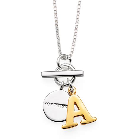 Von Treskow Sterling Silver Gold Plate A Initial On Box Chain Awn82