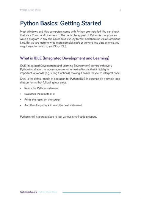 Python Cheat Sheet Pdf