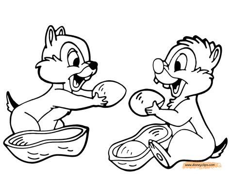 Chip And Dale Printable Coloring Pages 2 Disney Coloring
