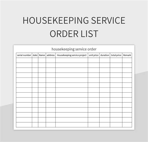 Free Order List Templates For Google Sheets And Microsoft Excel Slidesdocs